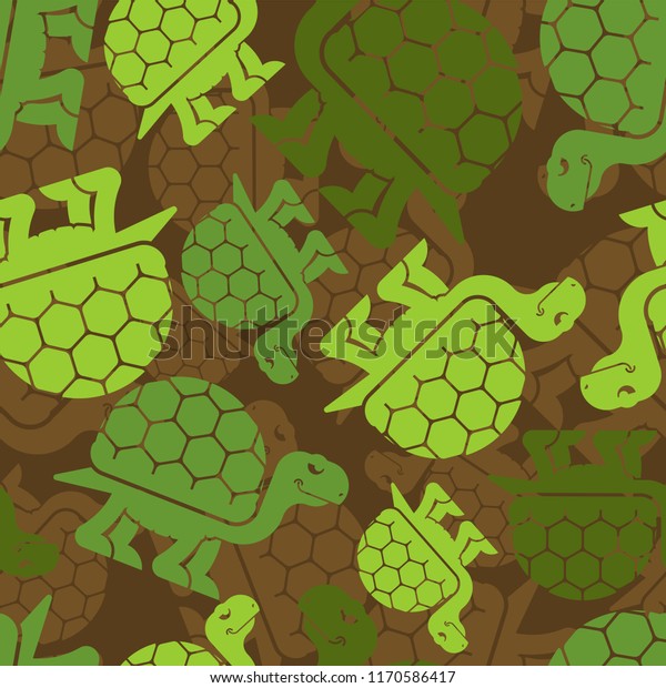 Turtle Military Pattern Seamless Army Animal Stock Vector (Royalty Free ...