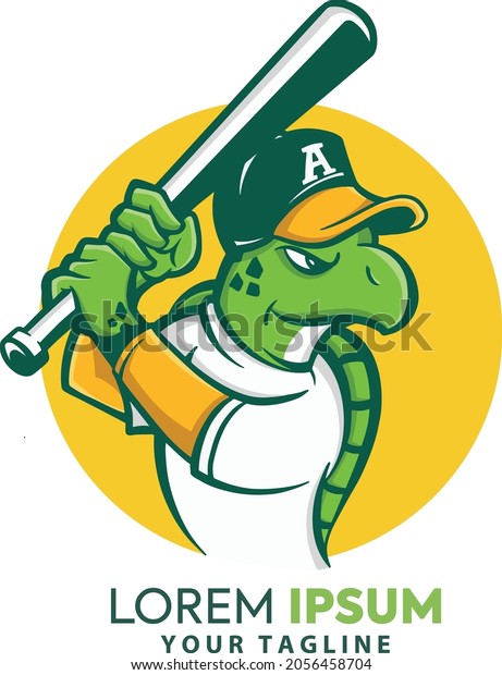 Turtle Sport Mascot Logo Design Stock Vector (Royalty Free) 2056458704 ...