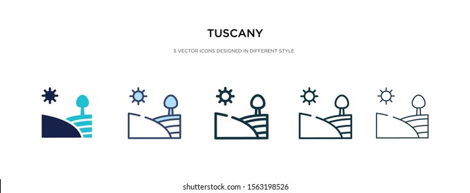 Tuscany Icon Different Style Vector Illustration Stock Vector (Royalty ...