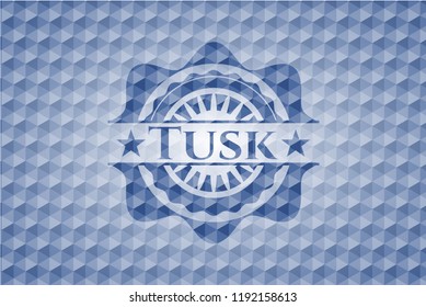 Tusk Blue Badge Geometric Pattern Stock Vector (Royalty Free ...