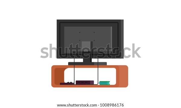 Tv Back View Home Isolated Vector 库存矢量图（免版税）1008986176
