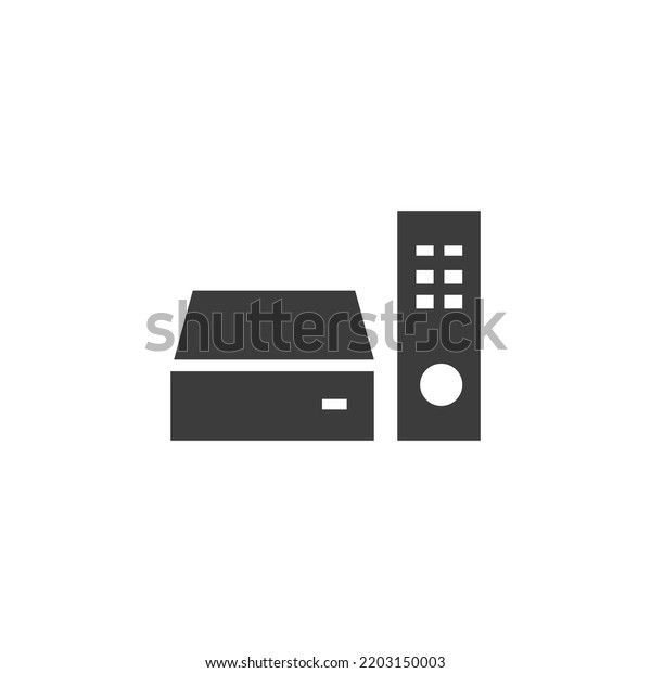 Tv Box Icon Black White Vector Stock Vector (Royalty Free) 2203150003 ...