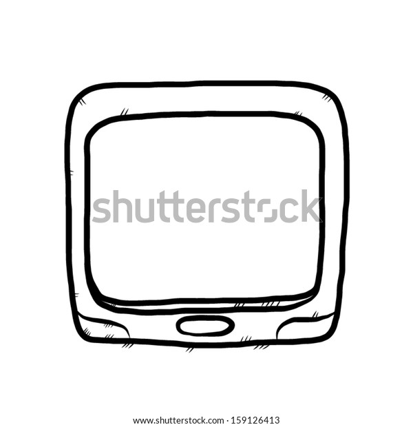 Tv Cartoon Vector Illustration Hand Drawn Stock Vector (Royalty Free ...