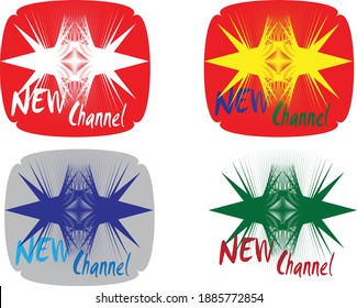 Tv Channel Logo Design Template Stock Vector (Royalty Free) 1885772854