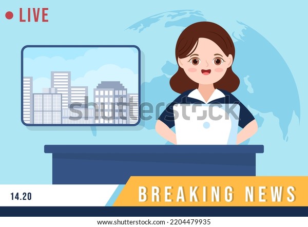 Tv Channel Template Hand Drawn Cartoon Stock Vector (Royalty Free ...