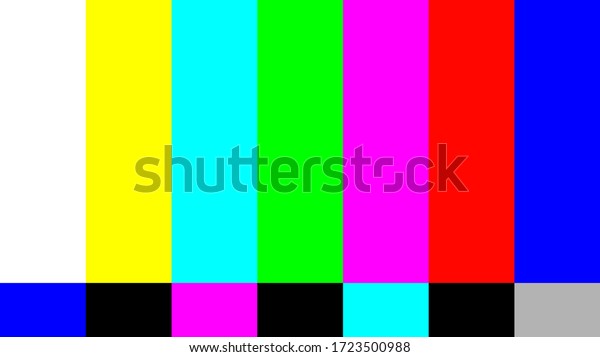 Tv Colour Bars Test Card Screen Stock Vector (Royalty Free) 1723500988