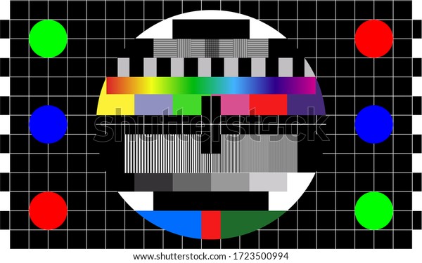 Tv Colour Bars Test Card Screen Stock Vector (Royalty Free) 1723500994