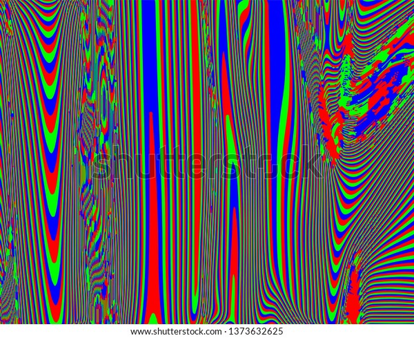 Tv Distorted Rgb Abstract Background Distortion 스톡 벡터(로열티 프리) 1373632625