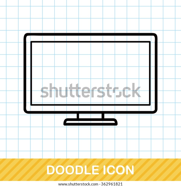 Tv Doodle Stock Vector (Royalty Free) 362961821 | Shutterstock