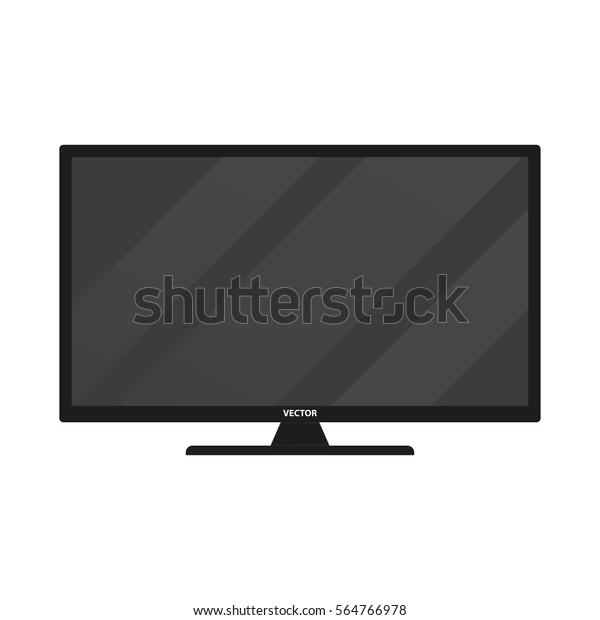 Tv Flat Icon Lcd Tv Screen Stock Vector (Royalty Free) 564766978 ...