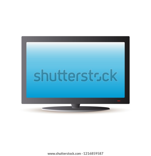 Tv Flat Screen Plasma Realistic Tv Stock Vector (Royalty Free ...