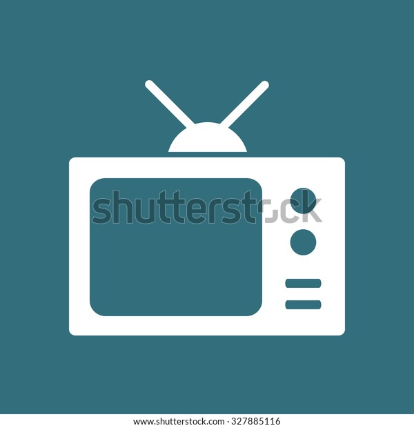 Tv Icon Flat Design Style Vector Stock Vector (Royalty Free) 327885116 ...