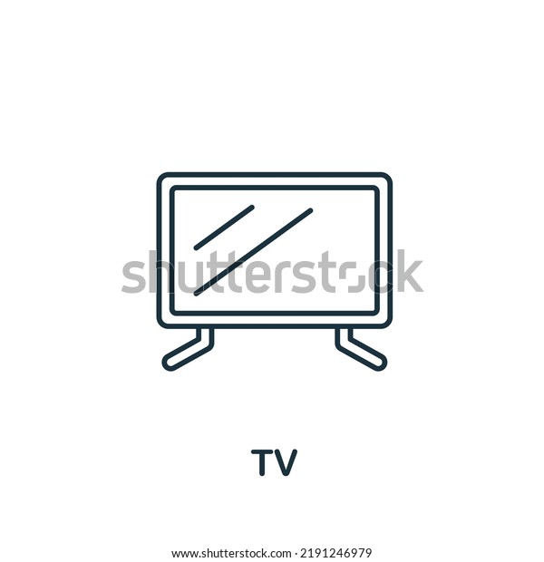 Tv Icon Line Simple Tv Icon Stock Vector (Royalty Free) 2191246979 ...