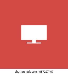 Tv Icon Sign Design Red Background Stock Vector (Royalty Free ...
