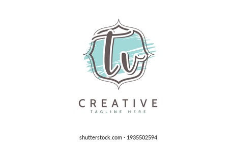 Tv Initials Handwriting Logo Vector Stock Vector (Royalty Free ...