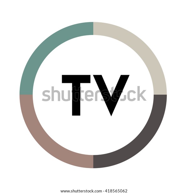 Tv Letters Four Colors Abstract Background Stock Vector (Royalty Free ...