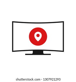 Tv Location Icon Stock Vector (Royalty Free) 1307921293 | Shutterstock