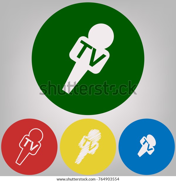 Tv Microphone Sign Illustration Vector 4 Stock Vector (Royalty Free ...