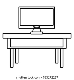 Tv On Desk Stock Vector (Royalty Free) 763172287 | Shutterstock
