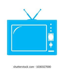 Tv Retro Blue Screen Stock Vector (Royalty Free) 1030327000 | Shutterstock