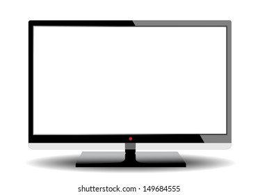 Tv Screen Isolated On White Background Stock Vector (Royalty Free ...