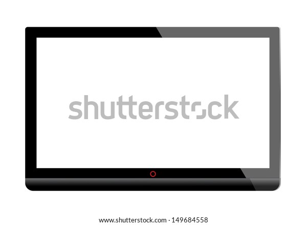 Tv Screen Isolated On White Background Stock Vector (Royalty Free ...