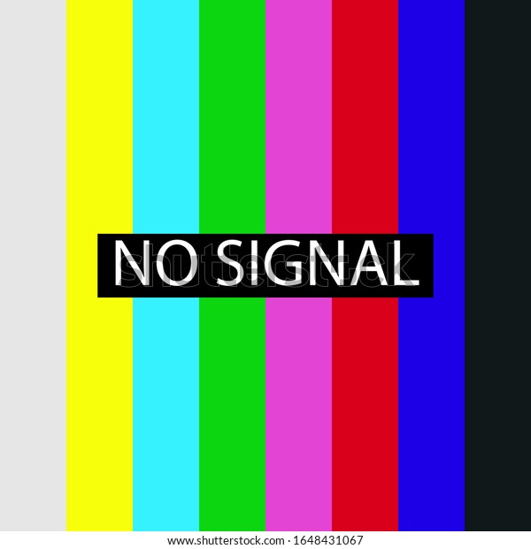 Tv Screen No Signalisolated Vector Error Stock Vector (Royalty Free ...