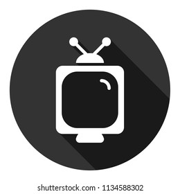 Tv Screen Vector Sign Old Tv Stock Vector (Royalty Free) 1136002937