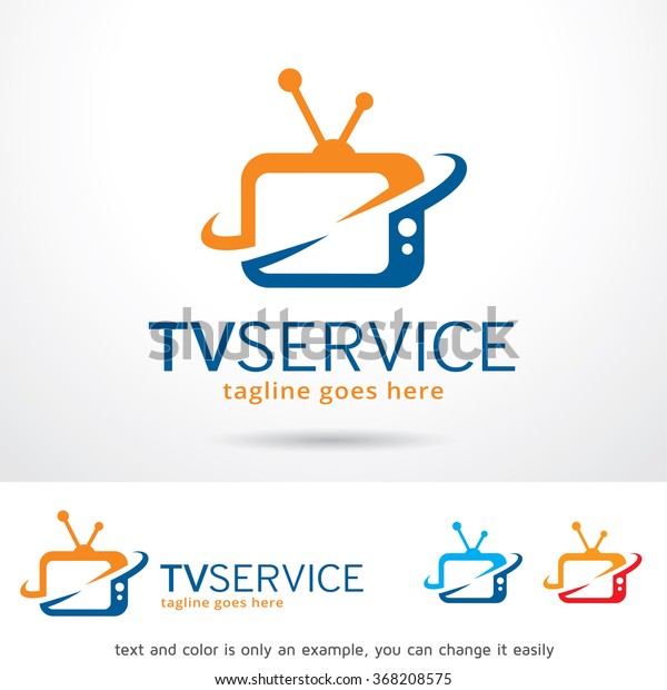 Tv Service Logo Template Design Vector Stock Vector (Royalty Free ...