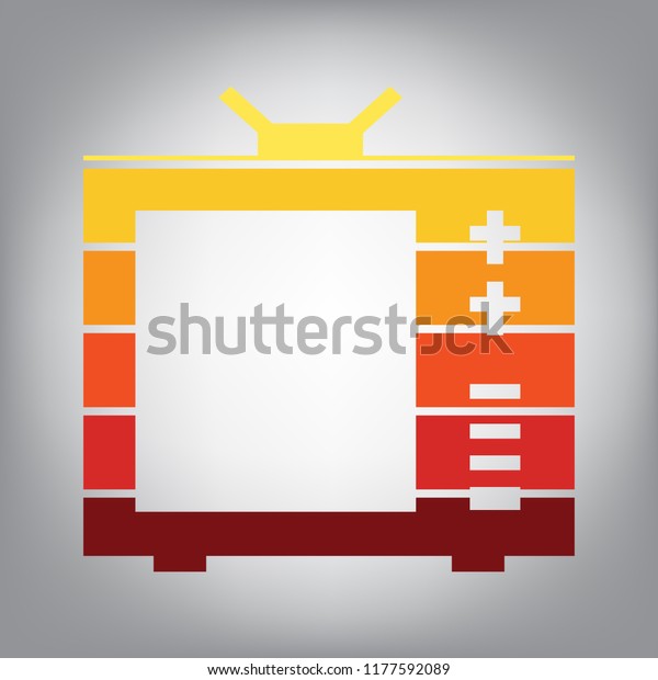 Tv Sign Illustration Vector Horizontally Sliced Stock Vector (Royalty ...