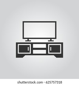 Tv Stand Icon Stock Vector (Royalty Free) 624636368