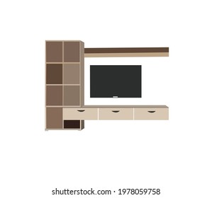 Tv Stand Vector Art Icons Designe Stock Vector (Royalty Free ...