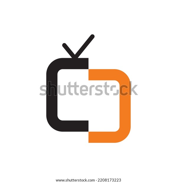 Tv Television Channel Icon Vector Logo Stock Vector (Royalty Free ...