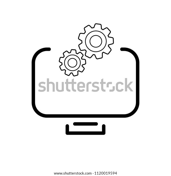 Tv Tuning Icon Vectoricon On White Stock Vector (Royalty Free ...