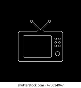 Tv White Vector Icon Stock Vector (Royalty Free) 475814047 | Shutterstock