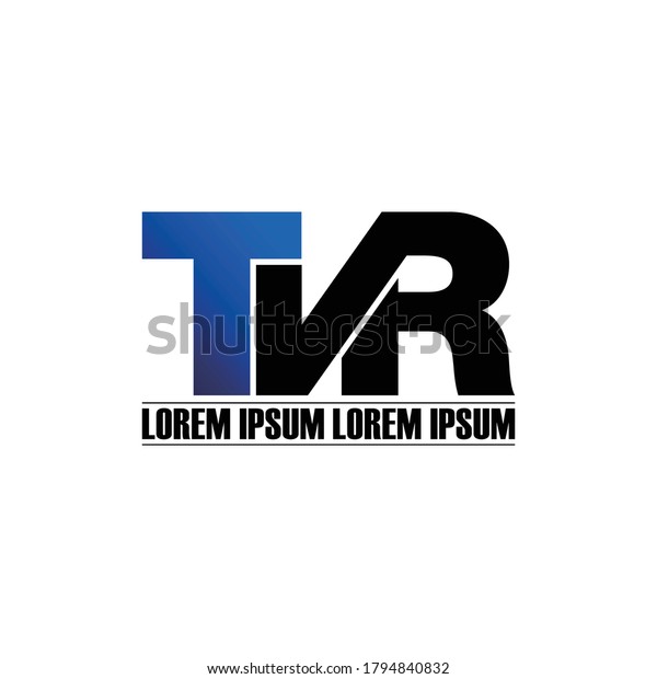 Tvr Letter Monogram Logo Design Vector Stock Vector (Royalty Free ...