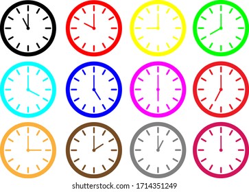 Plain Modern Old Fashioned Clock Illustrations Stock Vector (Royalty ...
