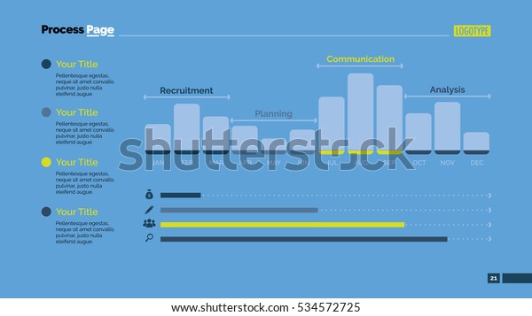 Twelve Month Bar Chart Slide Template Stock Vector (Royalty Free ...