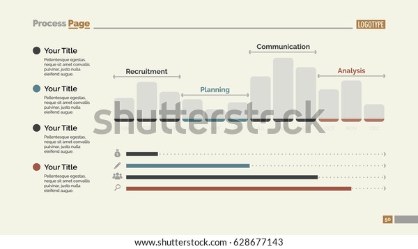 Twelve Month Bar Chart Slide Template Stock Vector (Royalty Free ...
