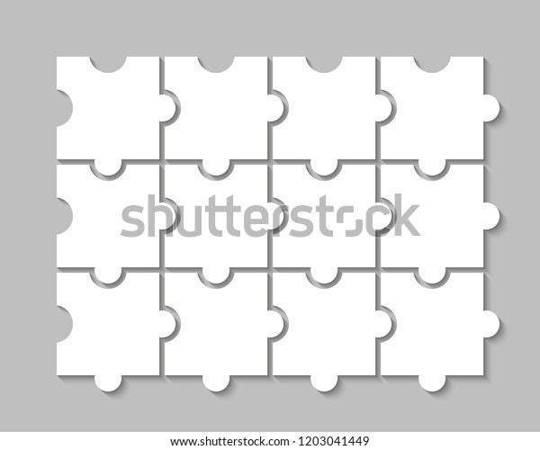 Twelve Sided 3d Puzzle Presentation Abstract Stock Vector (Royalty Free ...