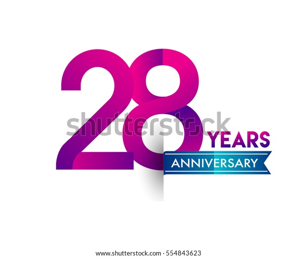 Twenty Eight Years Anniversary Celebration Logotype Stock Vector ... Twenty Eight Years Anniversary Celebration Logotype Stock Vector ...