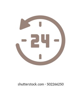 Twenty Four Hour Symbol Vector Illustration Stock Vector (Royalty Free ...