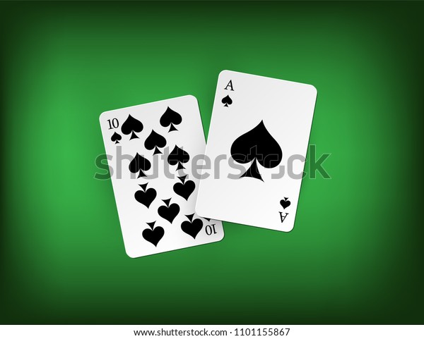 Twenty One Points Blackjack Combination On Stock Vector (Royalty Free ...