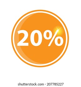 Twenty Percent Isolated 20 Stock Vector (Royalty Free) 207785227 ...