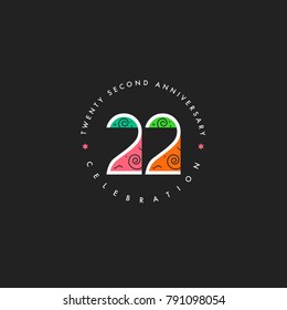 Twentieth 20th Years Anniversary Celebration Logo: vetor stock (livre ...