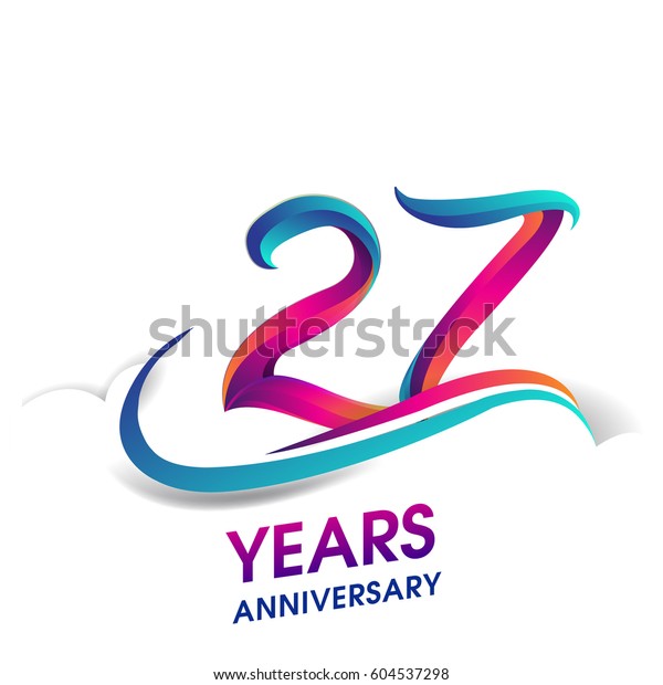 Twenty Seven Years Anniversary Celebration Logotype Stock Vector ... Twenty Seven Years Anniversary Celebration Logotype Stock Vector ...
