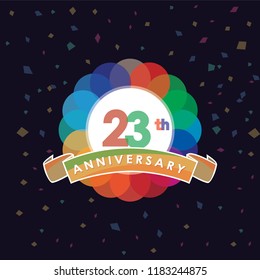 Twenty Three Anniversary Logo Celebrations Stock Vector (Royalty Free ...