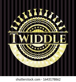 Twiddle Gold Shiny Badge Vector Illustration Stock Vector (Royalty Free ...
