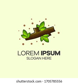 Twigs Logo Creative Template Sign Vector Stock Vector (Royalty Free ...