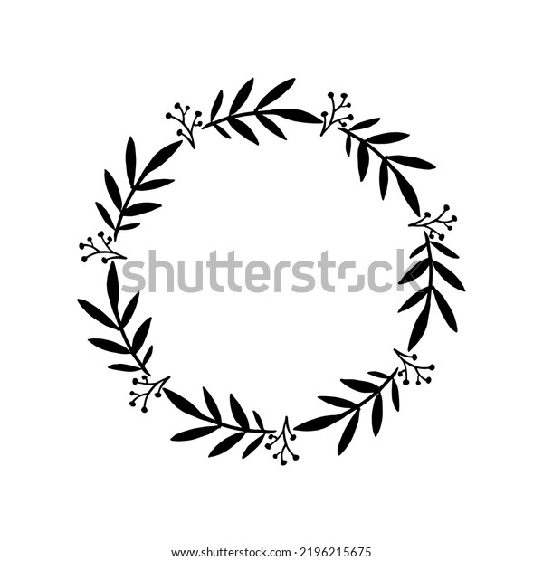 Twigs Round Frame Branches Frame Vector Stock Vector (Royalty Free ...